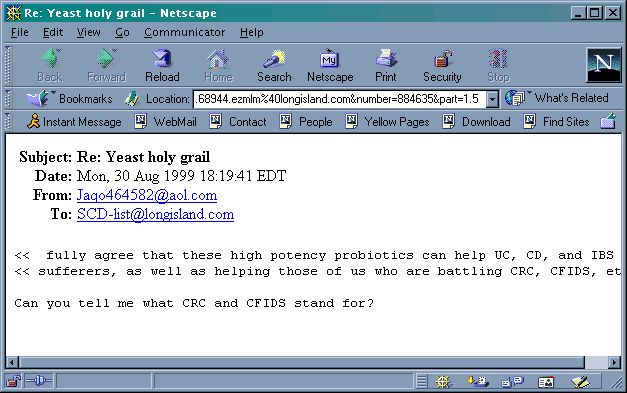 SCD mailing lists - Crohn's, Colitis, etc.